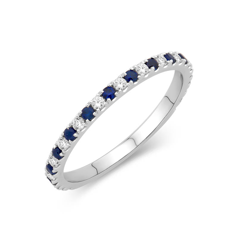 Legacy Classic Diamond and Blue Sapphire Band – Lewis Jewelers, Inc.